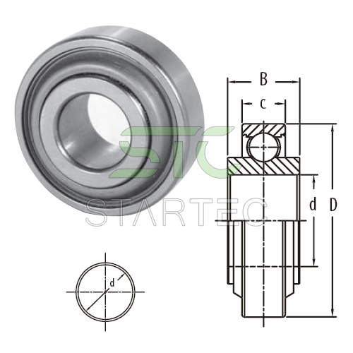 Подшипник JD8524 JOHN DEERE (38.892x80x27.508) шариковый однорядный ...