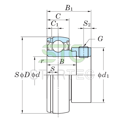 SA205F Подшипник шариковый
